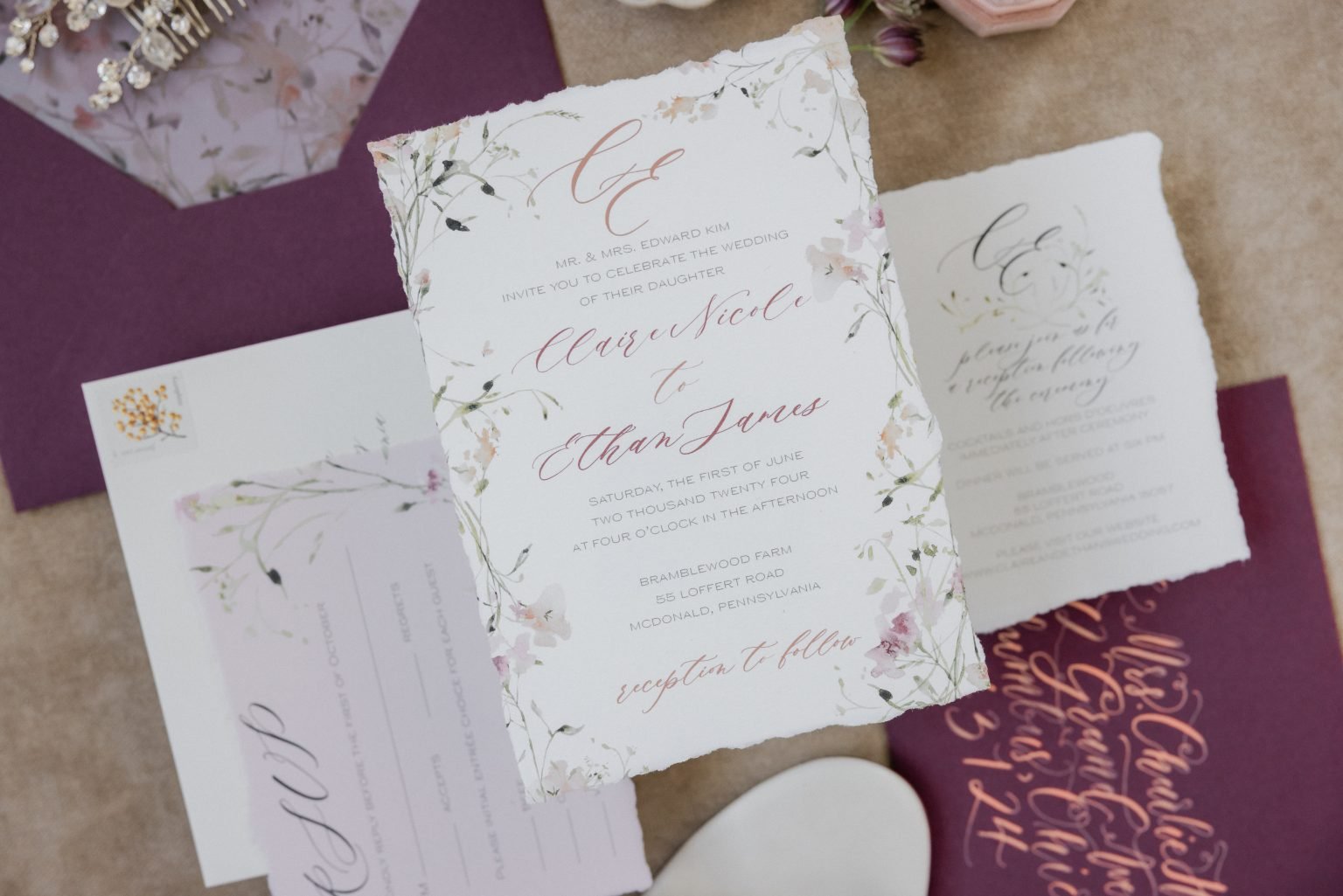 Romantic Floral Wedding Inspired Branding Shoot - Proof & Parchment ...